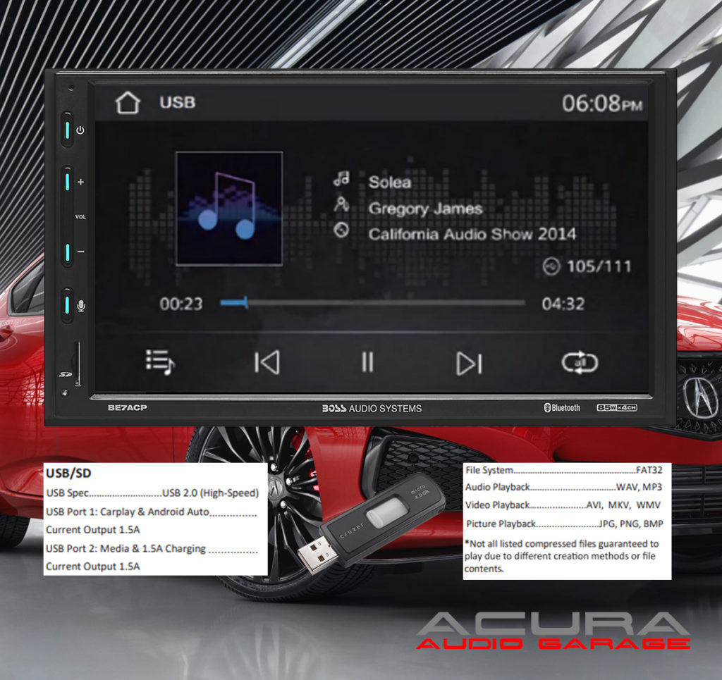 Acura TL MDX TSX BOSS Elite Touchscreen Apple CarPlay Bluetooth ...
