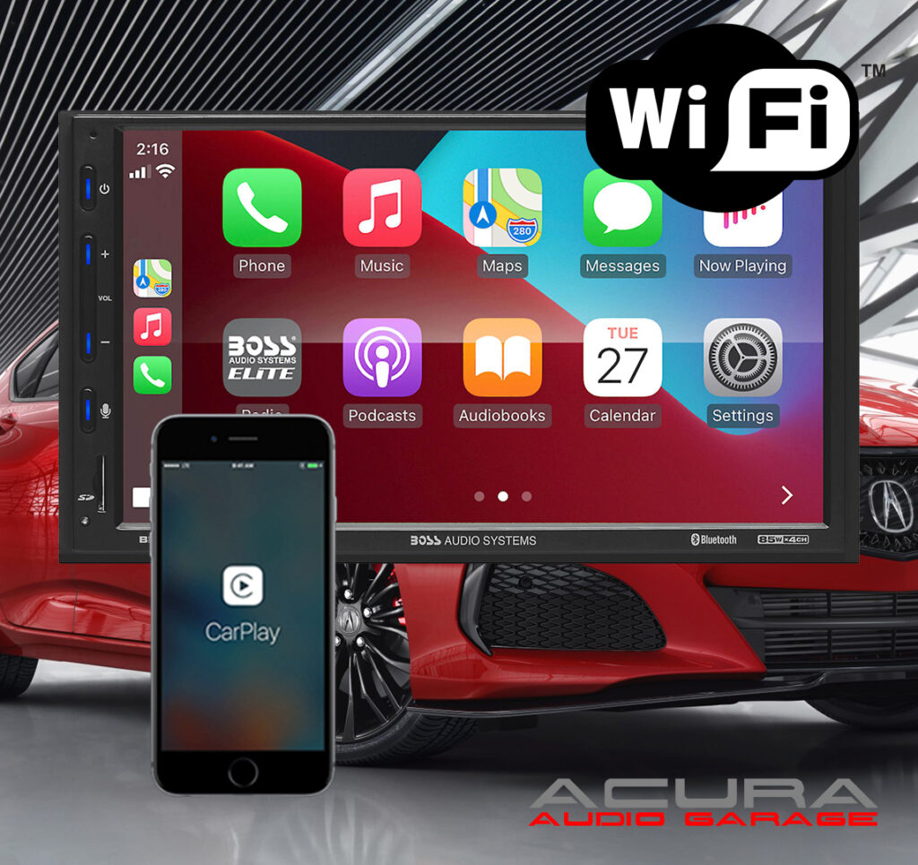 Acura TL MDX TSX BOSS Elite Wireless Apple CarPlay Android Auto Complete Radio Kit - Mobile Max ...