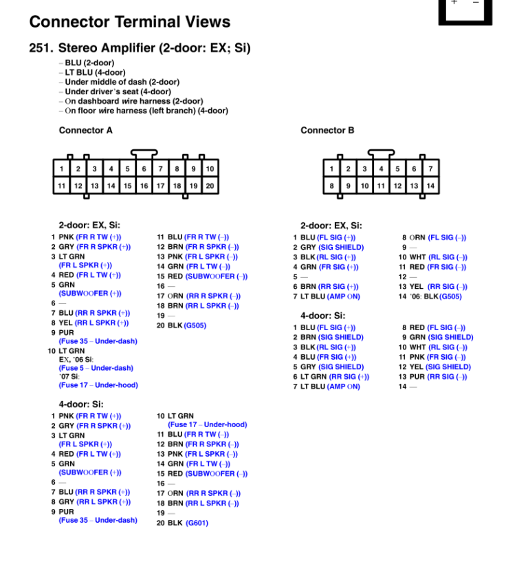 2006 2007 2008 2009 2010 2011 Honda Civic Amplifier Bypass - Mobile Max ...