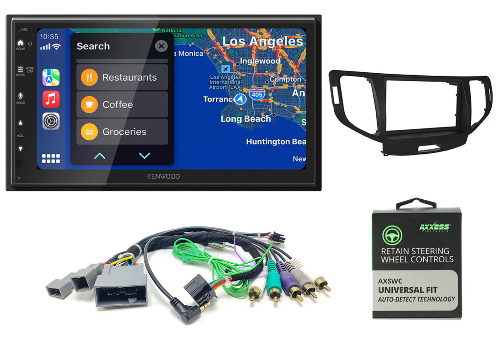Acura TL MDX TSX Kenwood Apple CarPlay Complete Radio Kit - Mobile Max ...