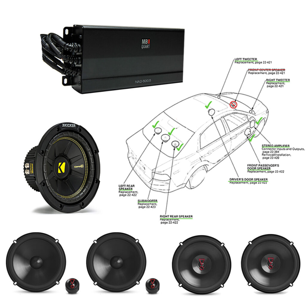 2004 2005 2006 2007 2008 Acura TL Complete Upgrade Package - Speakers ...